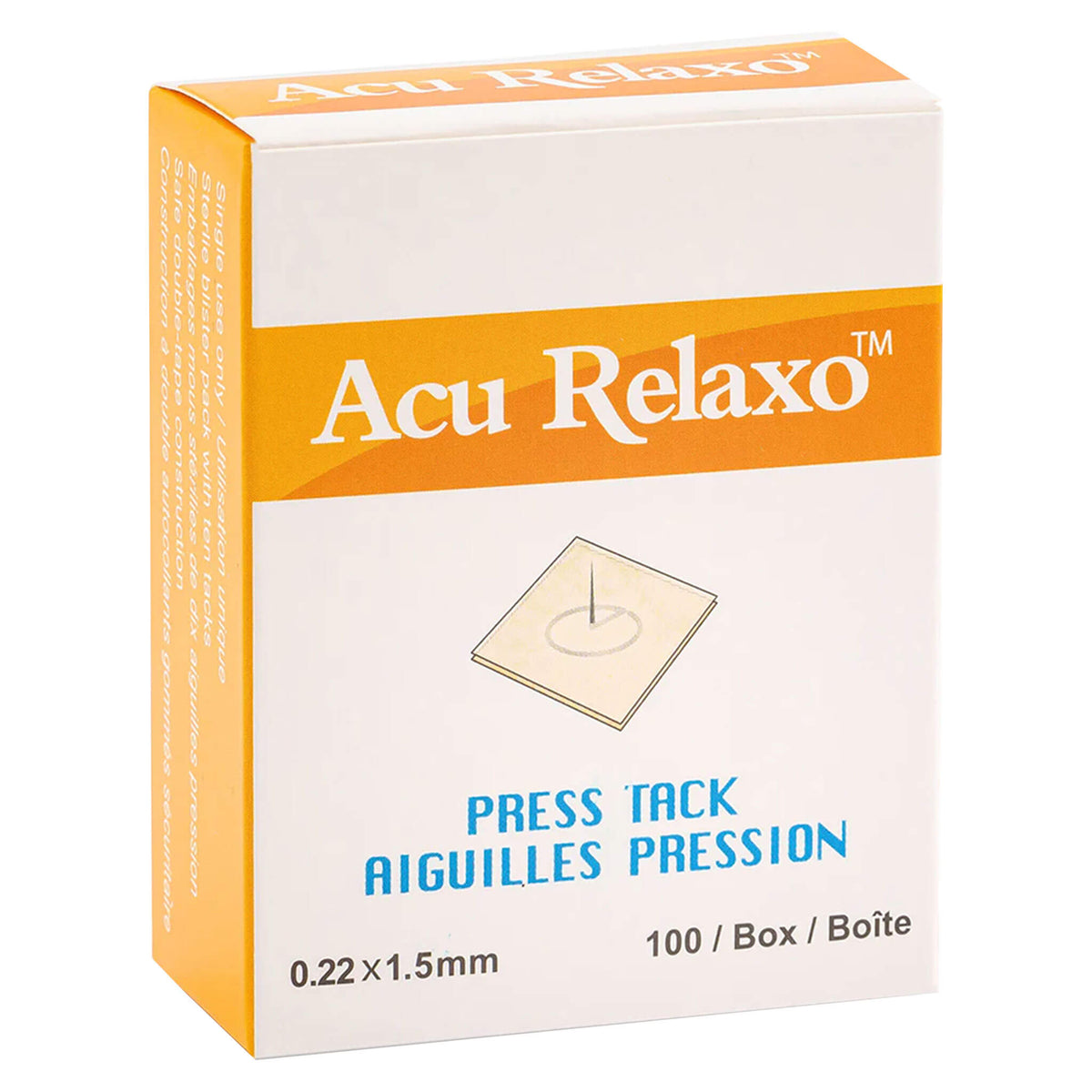 Acu Relaxo Press Tack 1.5 x 0.22mm Acupuncture Needles 100 & 1000 Pack