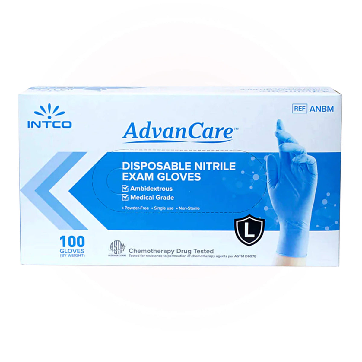 AdvanCare Powder-Free Nitrile Exam Gloves (Small, Medium, L, XL)
