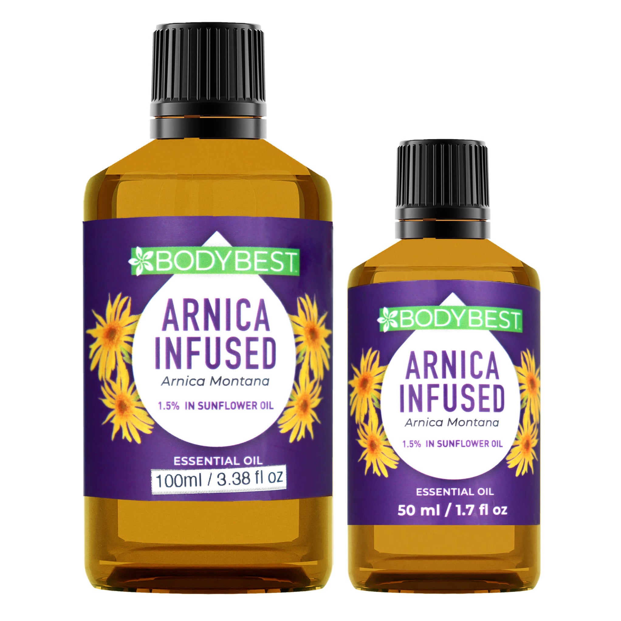 Arnica Infused Essential Oil 50ml and 100ml - BodyBest Essential Oil