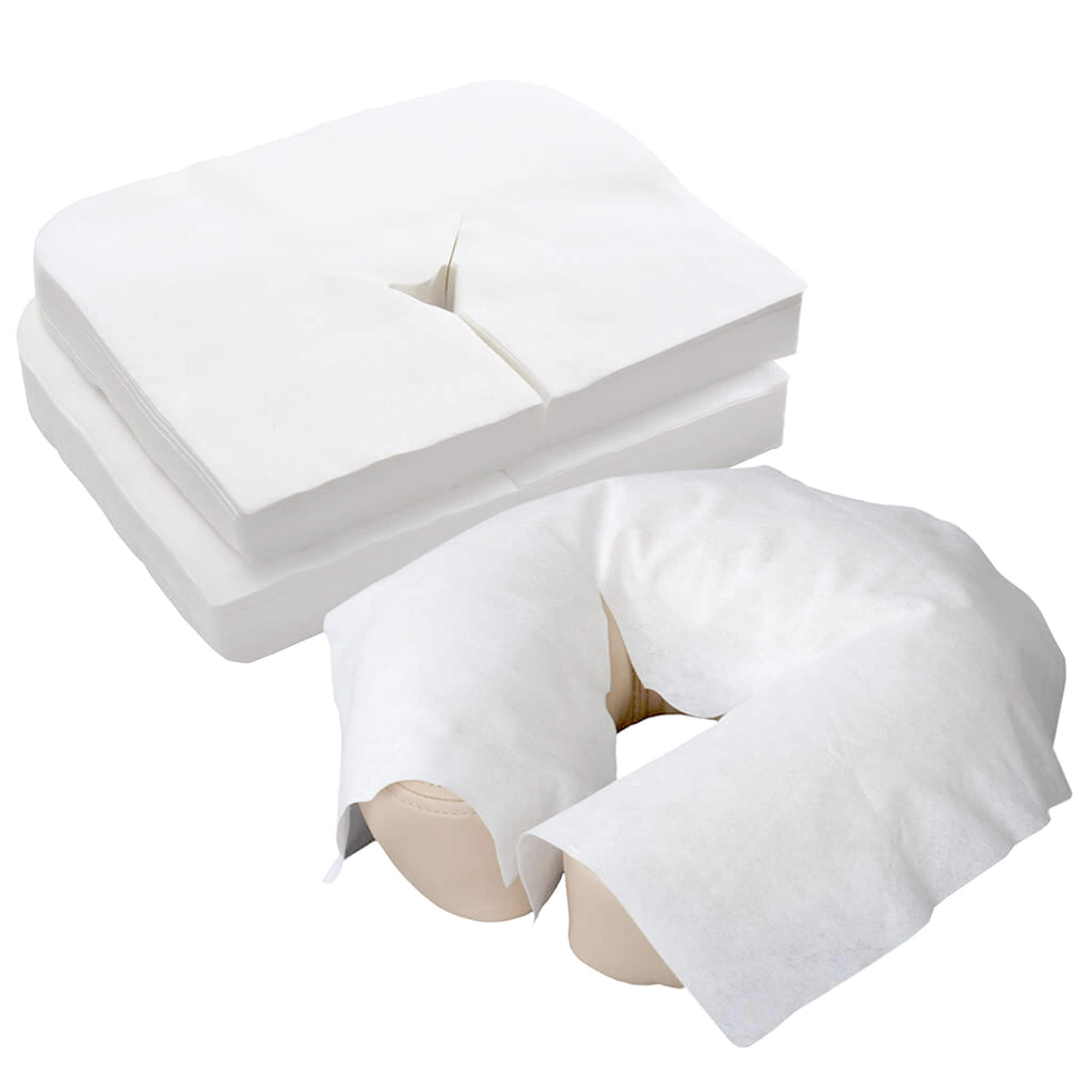 Massage Table Face Cradle Covers -Disposable, reusable headrest covers