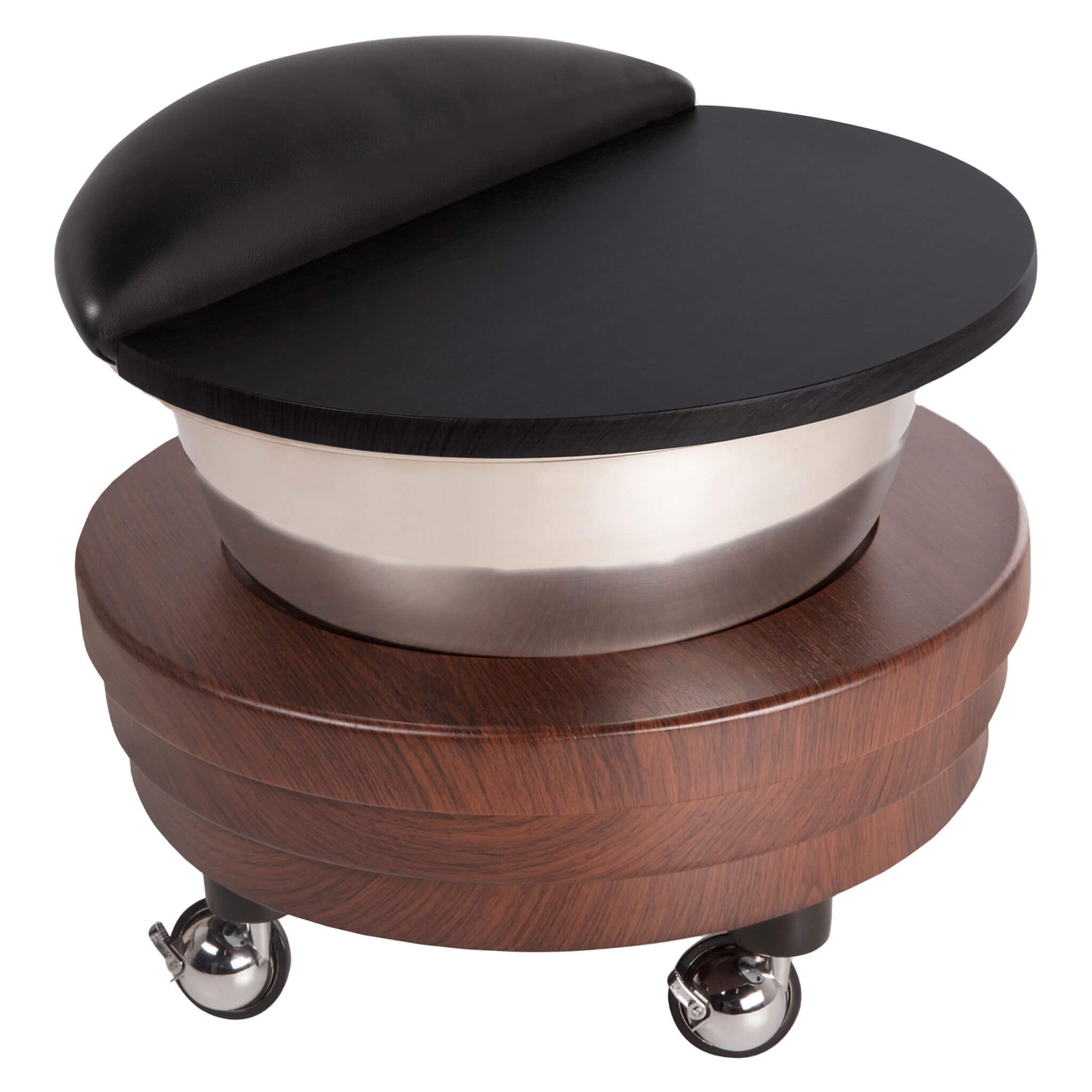 LEC Portable Pedi Roll-Up Foot bath with Stainless Steel Bowl