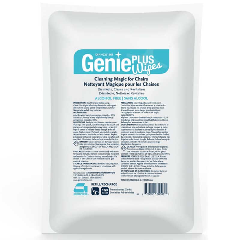 Germiphene Genie Plus Wipes Refill Pouch - 160 sheets