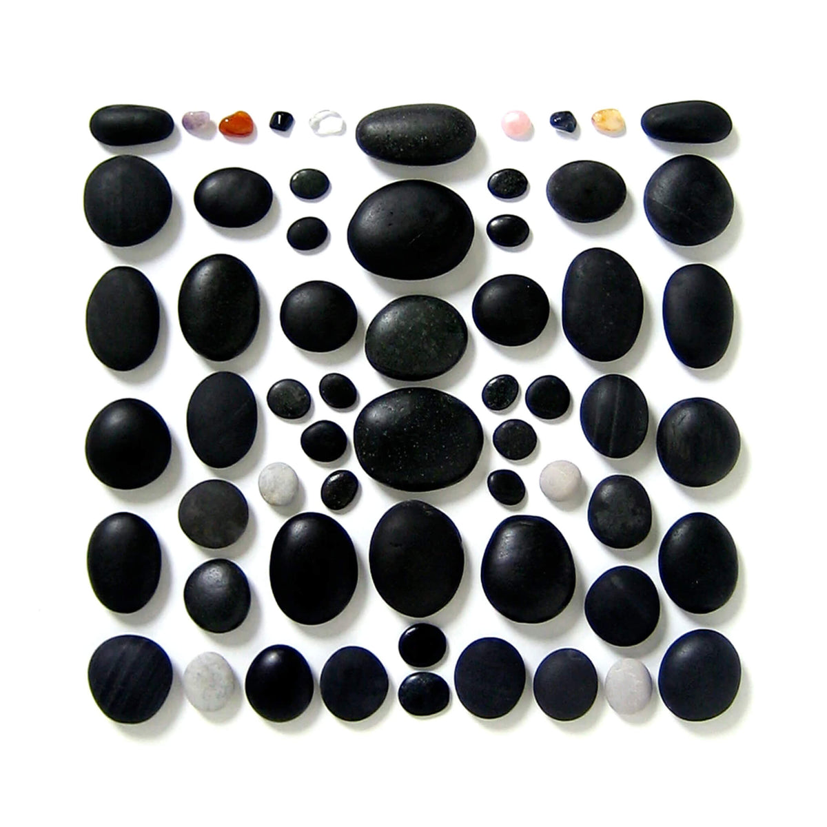 Natural Hot Stone Set 60 pcs for Hot Stone Therapy
